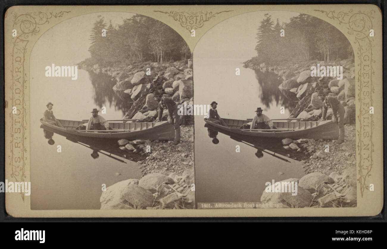 Adirondack Boat & Party, by Stoddard, Seneca Ray, 1844 1917 , 1844 1917 ...