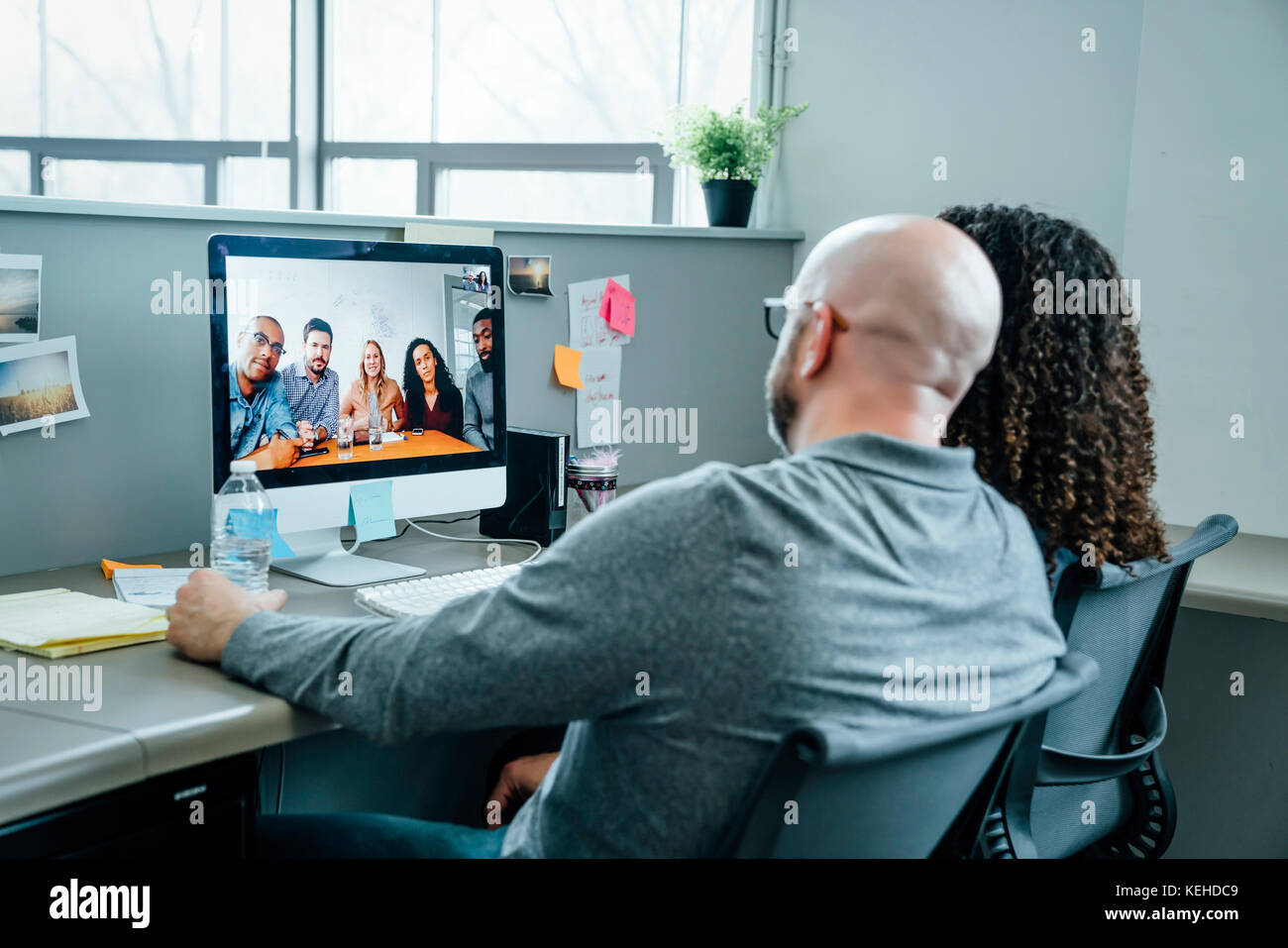 Business people on video conference Stock Photo - Alamy