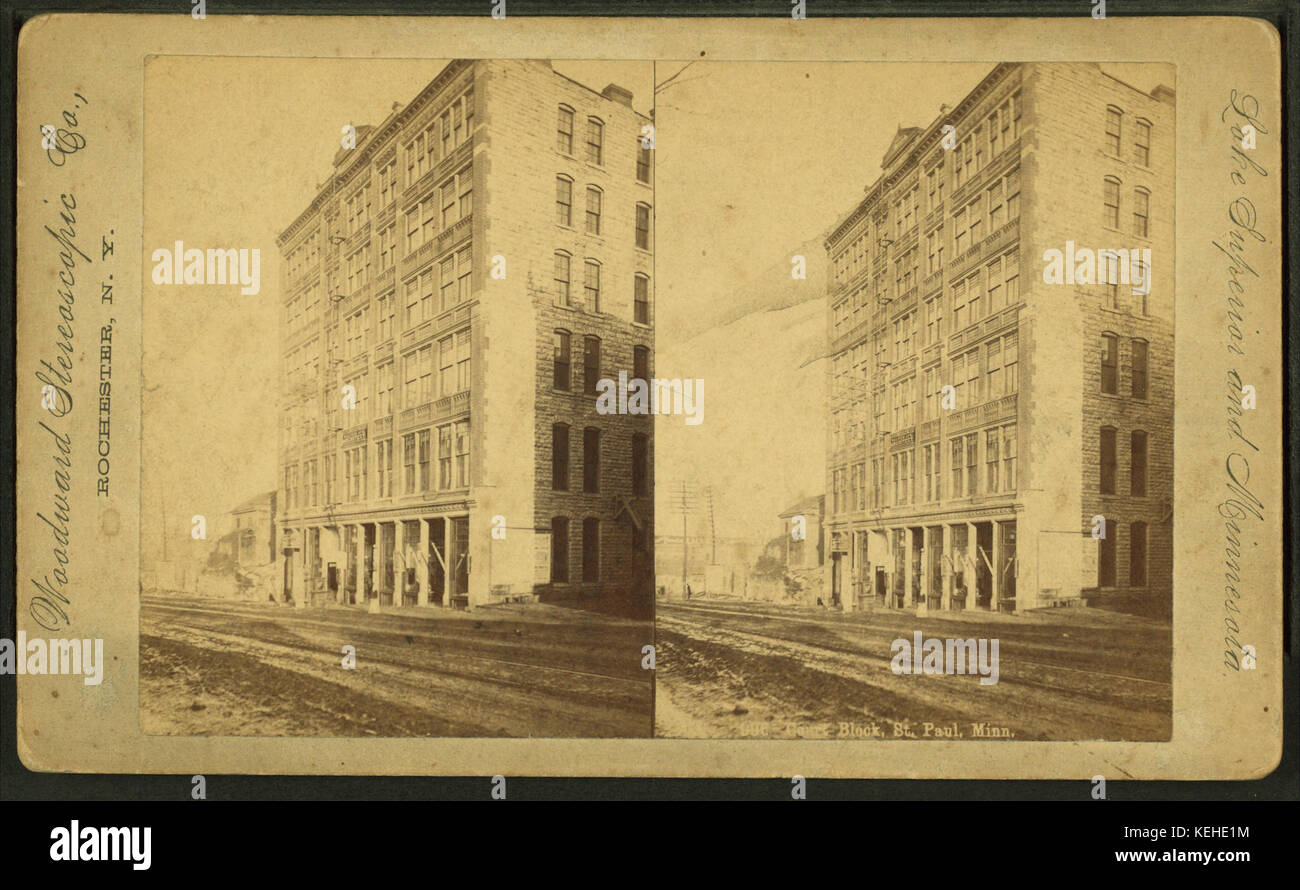 This stereoscopic image of the Court block in St. Paul, Minnesota ...