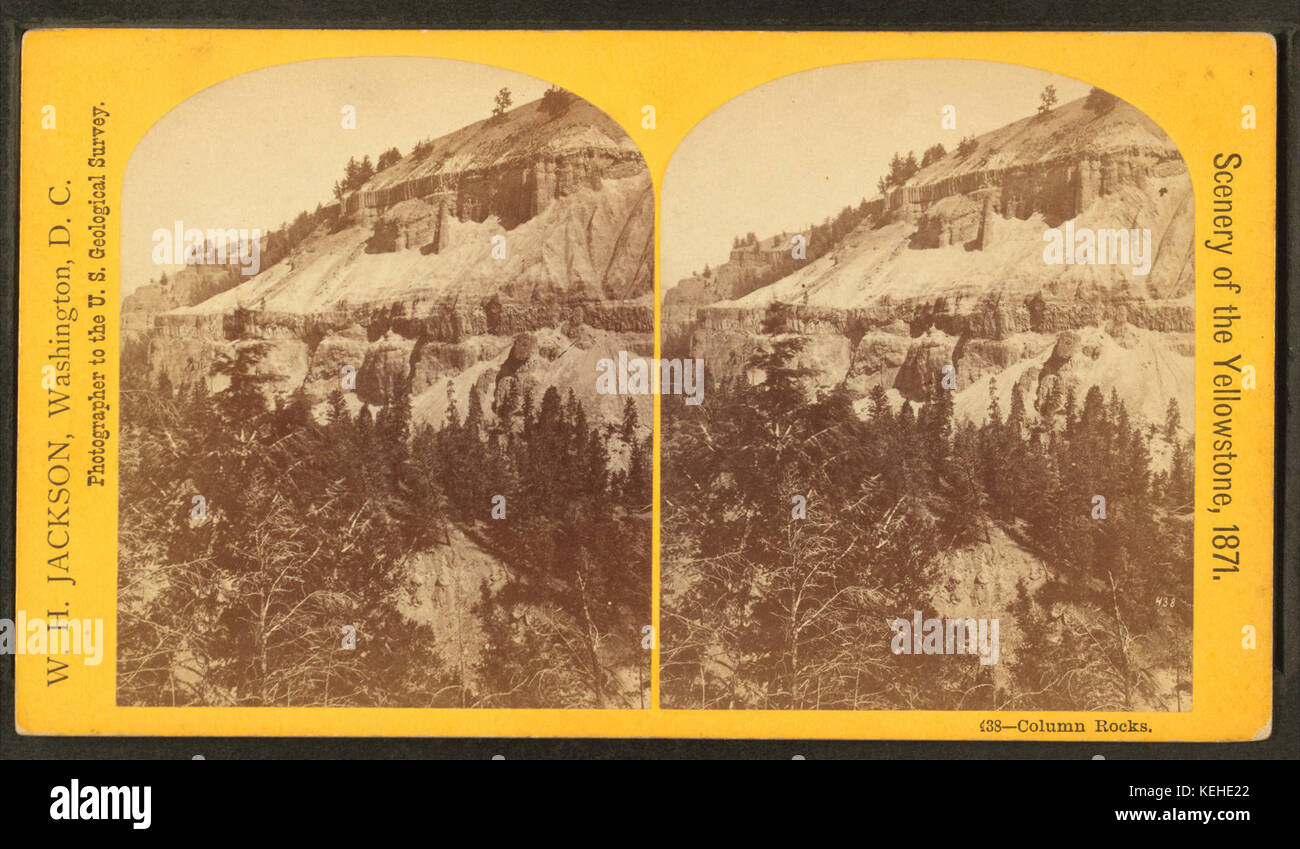 Column rocks, by Jackson, William Henry, 1843 1942 Stock Photo - Alamy