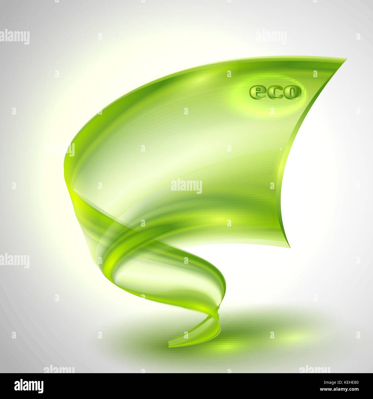 Abstract background with green ribbon Stock Vector Image & Art - Alamy