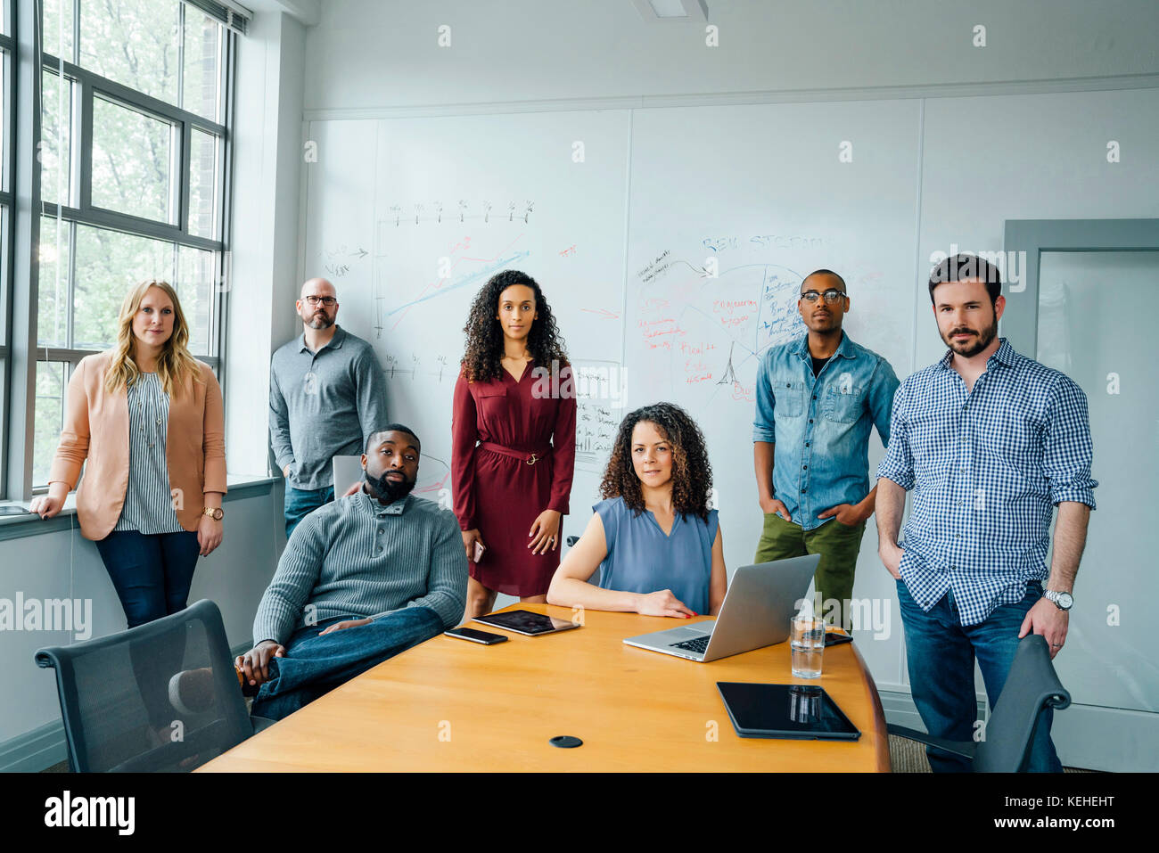 Portrait of diverse business people in conference room Stock Photo - Alamy