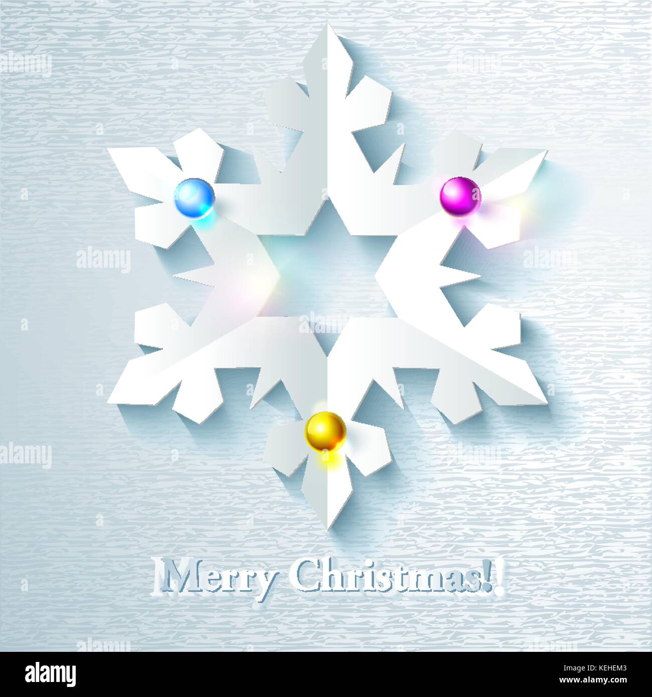 Abstract Christmas Background with paper snowflake Stock Vector Image ...
