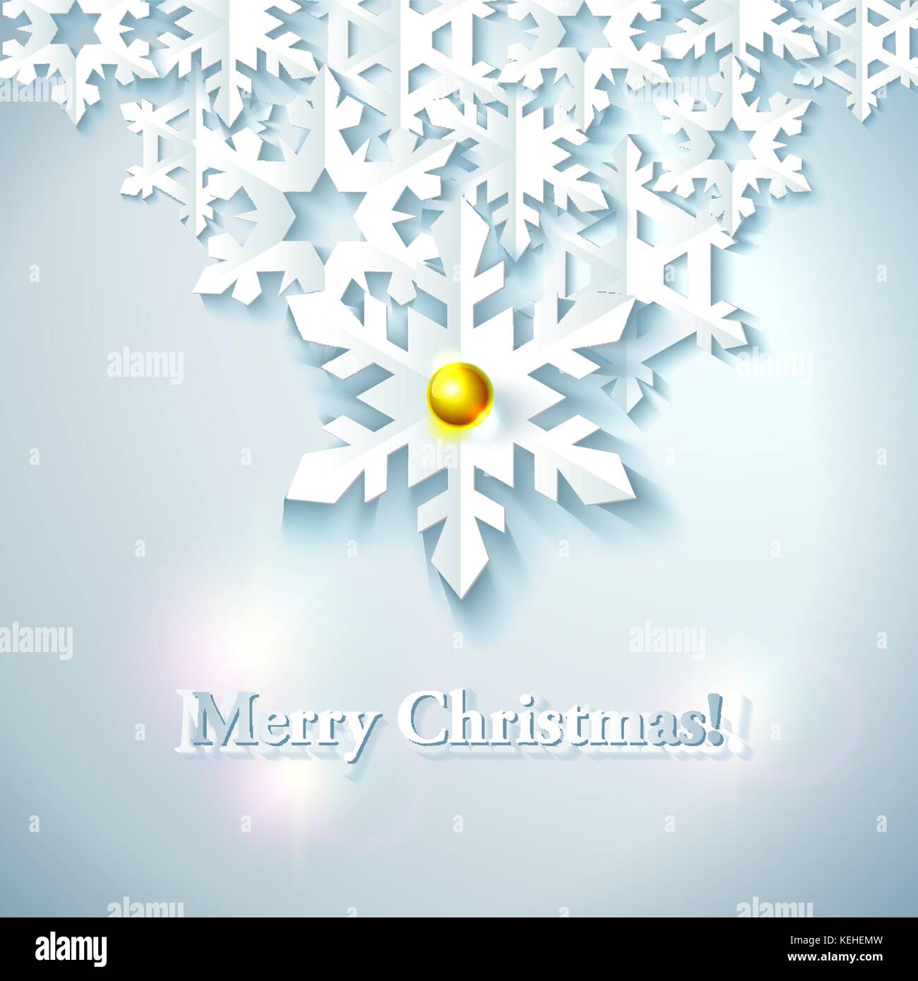 Abstract Christmas Background with paper snowflakes Stock Vector Image ...