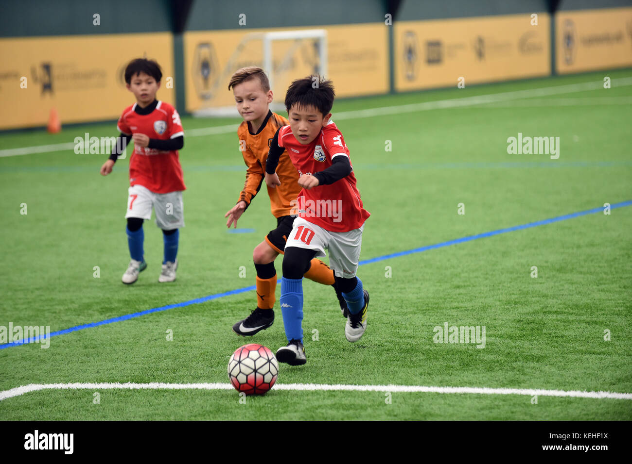Chinese under 9's footballers 'China Football Boys' playing against ...