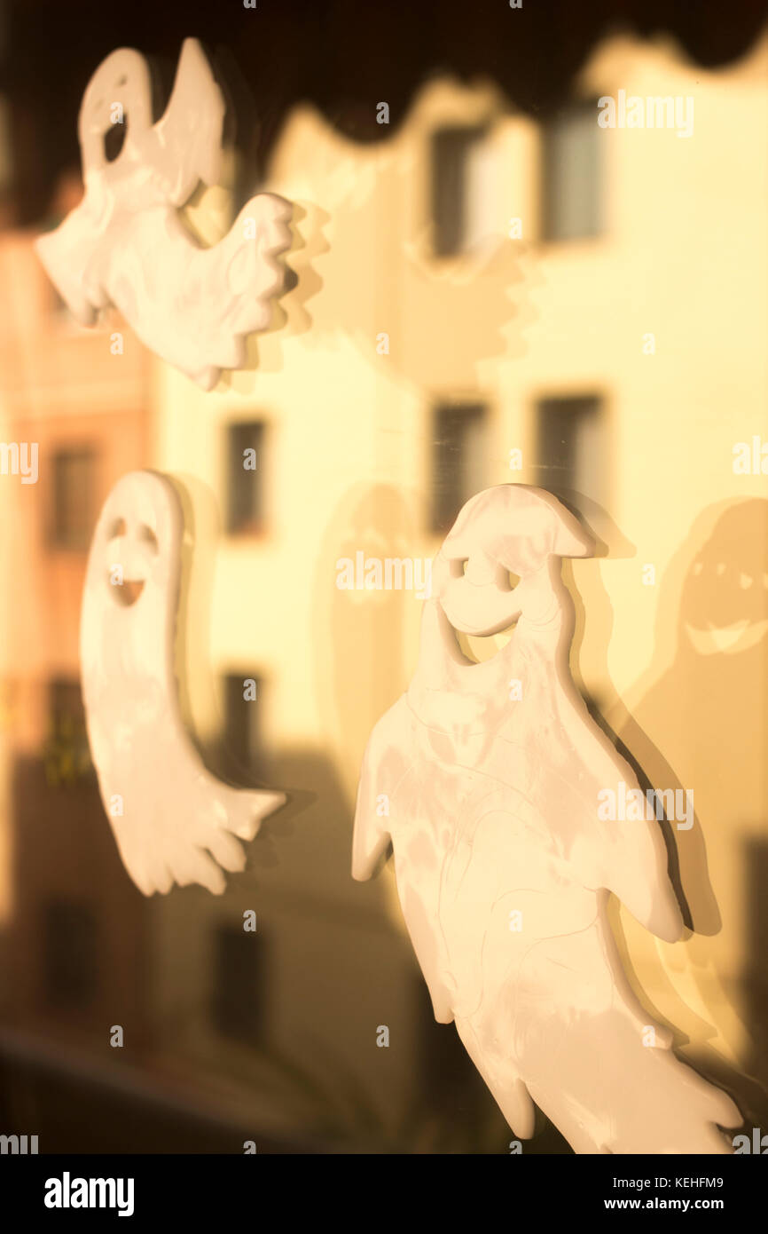 Halloween chidren's party toy ghost levitating flying in the air Stock ...