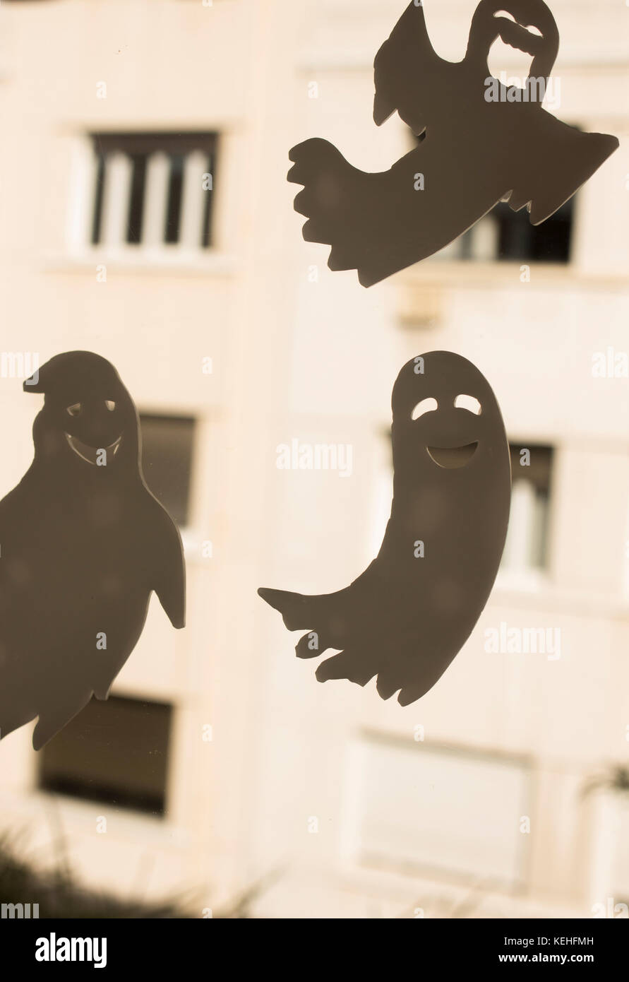 Halloween chidren's party toy ghost levitating flying in the air Stock ...