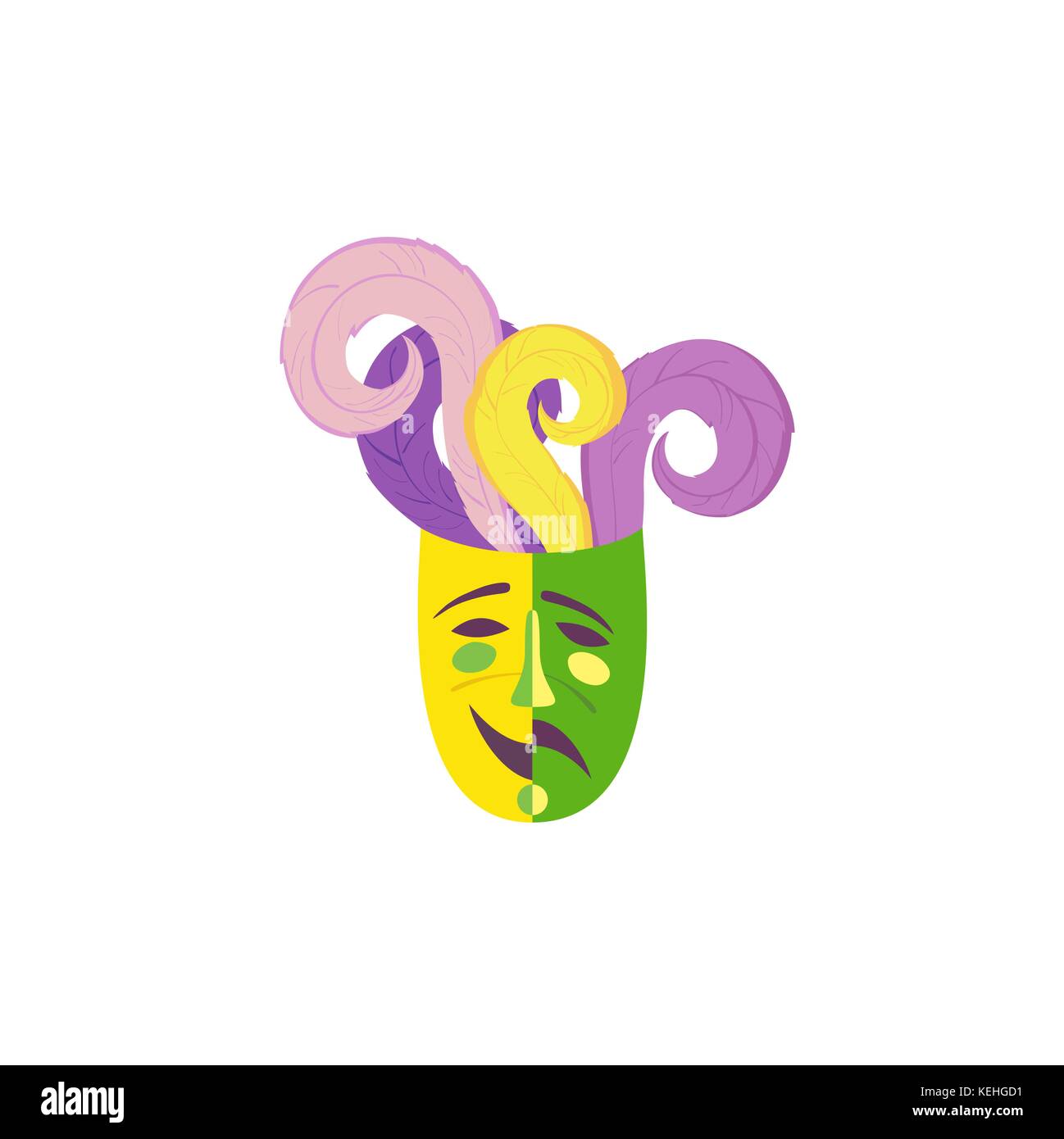 Illustration comedy mask traditional Cut Out Stock Images & Pictures ...