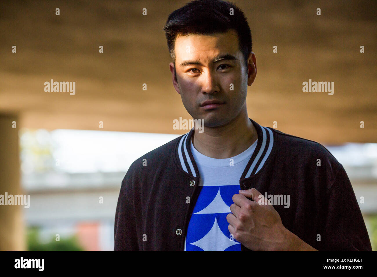 Portrait of serious Chinese man Stock Photo - Alamy