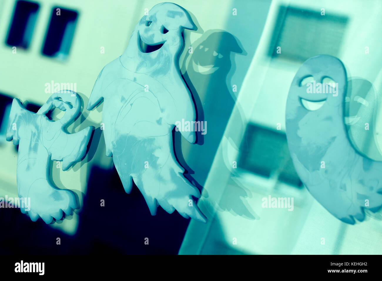 Halloween chidren's party toy ghost levitating flying in the air Stock ...