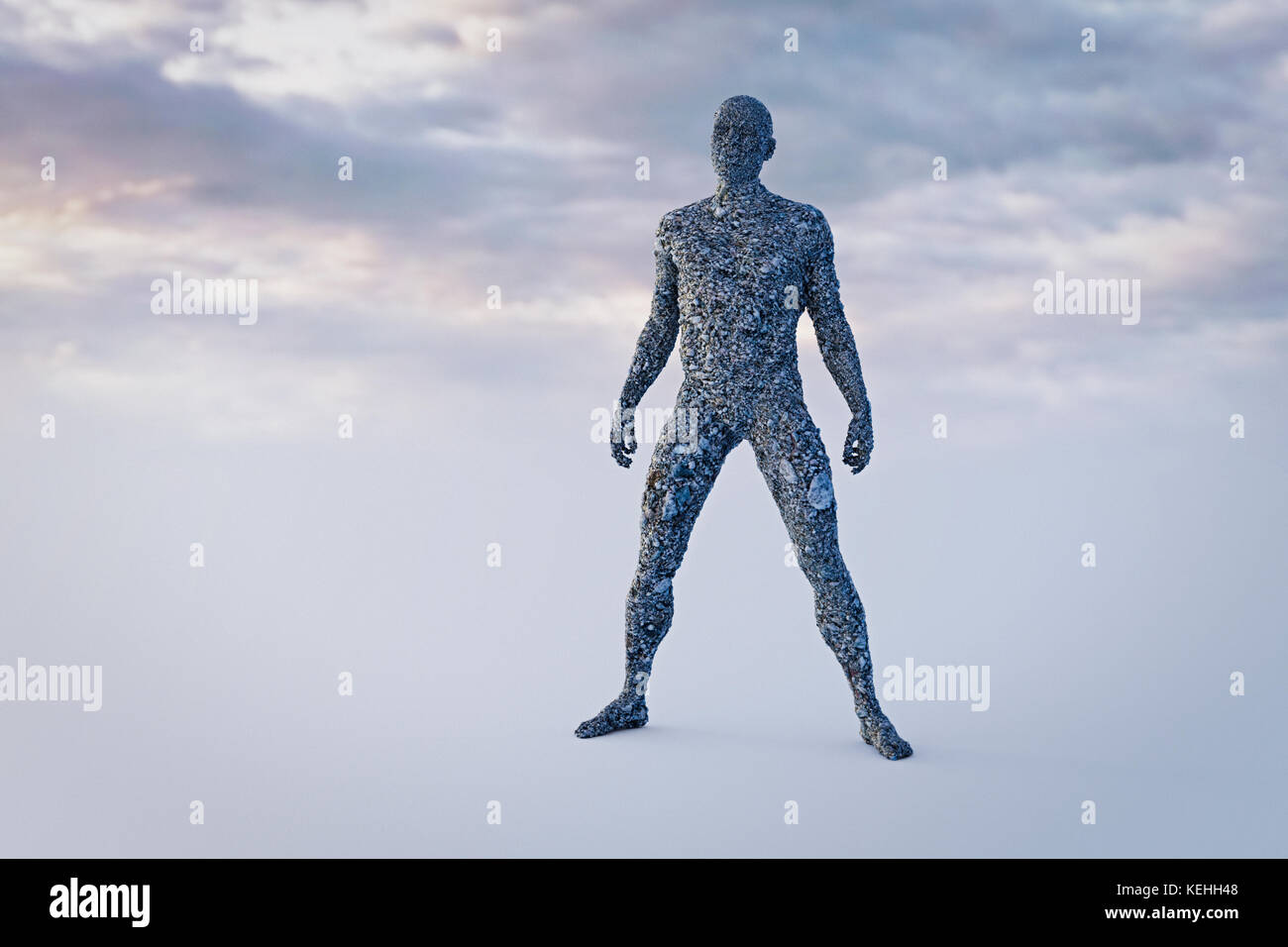 Stone man in sky Stock Photo - Alamy