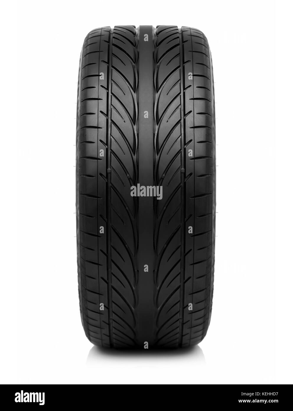 Car tire isolated on white background. Summer new car tyre Stock Photo ...