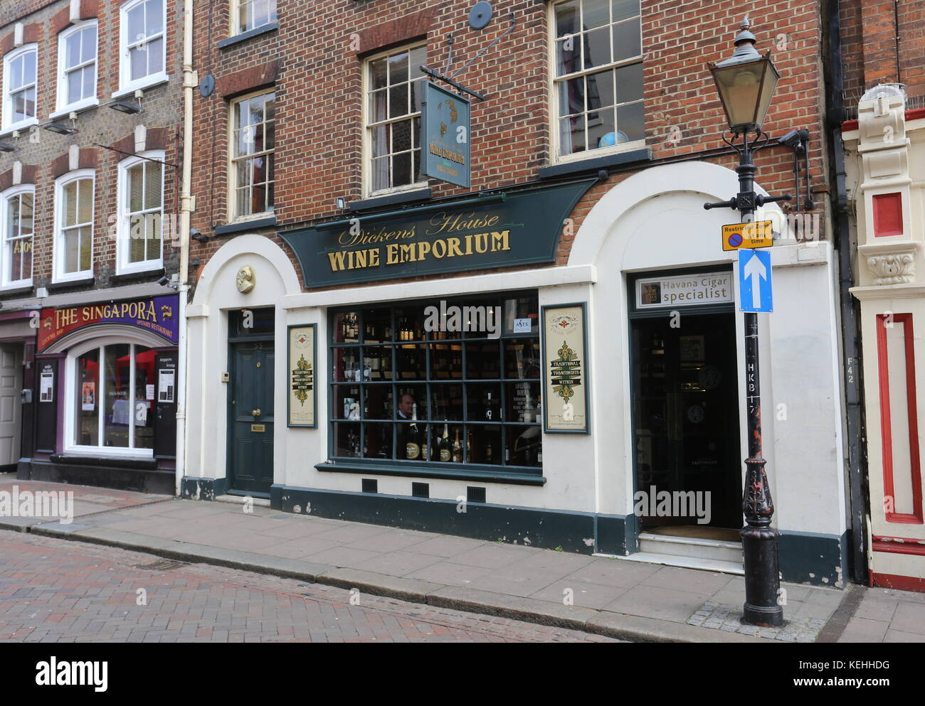 Exterior of Dickens House Wine Emporium Rochester Kent UK October 2017 ...