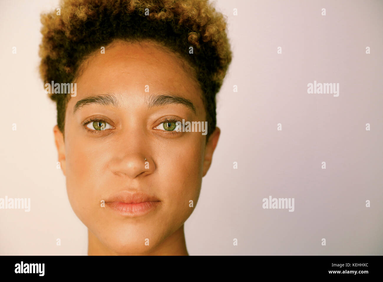 Woman serious studio portrait hi-res stock photography and images - Alamy