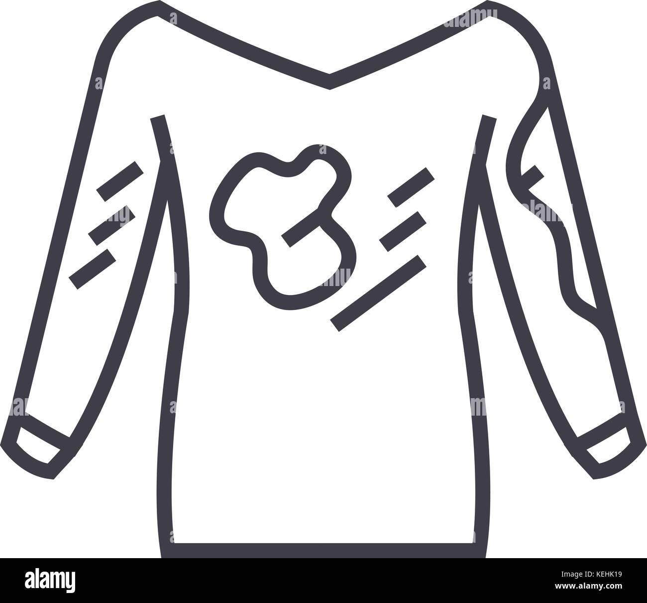 dirty clothes,hoodie,laundry service,stain removal vector line icon ...