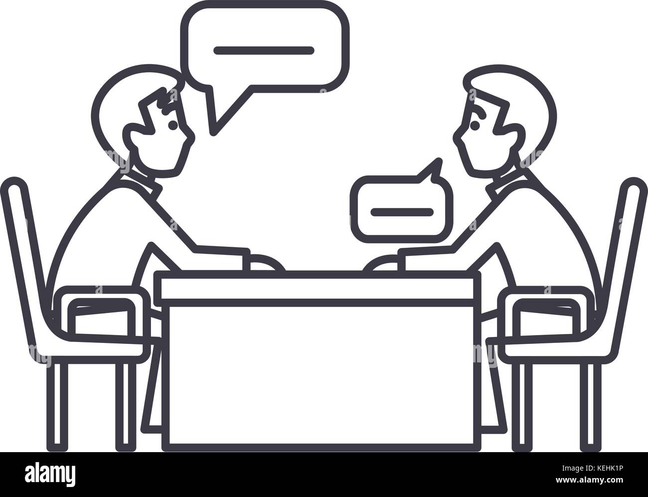 discussion of two partners,interview,questioning,examination vector ...