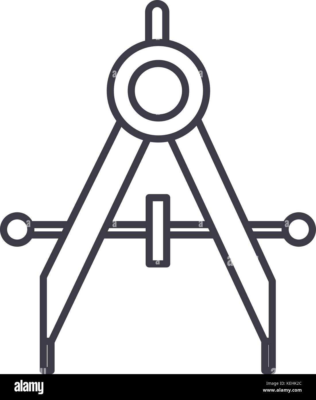 dividers vector line icon, sign, illustration on background, editable ...