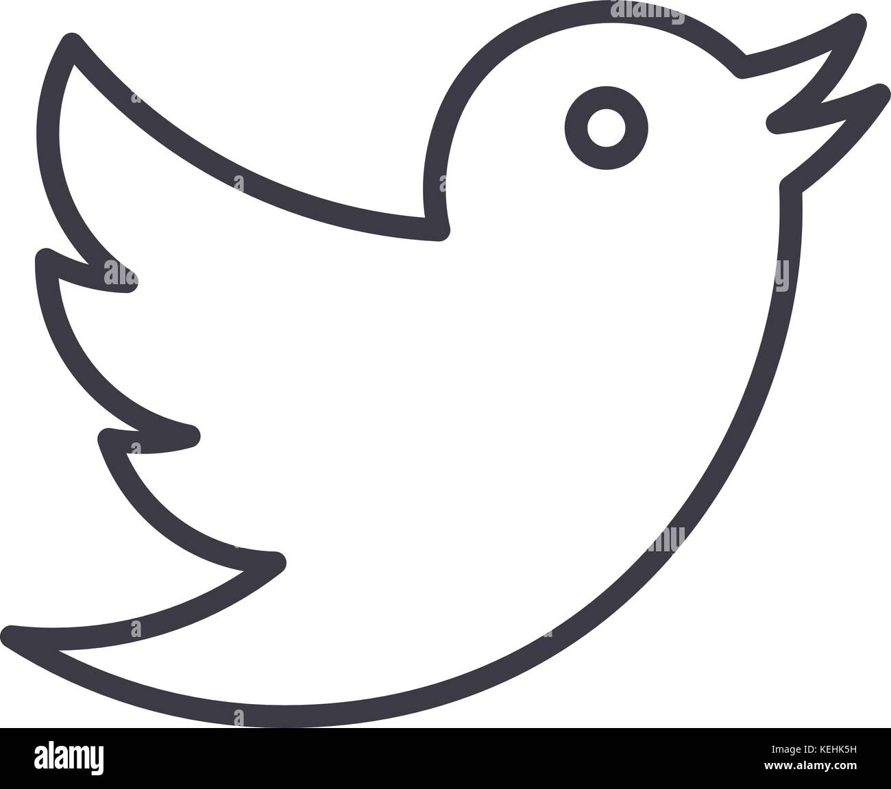 Twitter logo silhouette Cut Out Stock Images & Pictures - Alamy