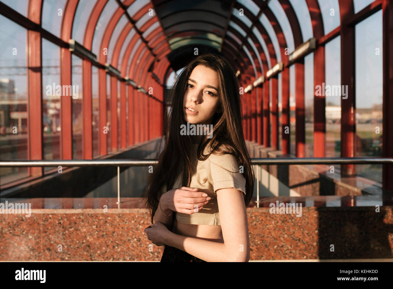 Portrait beautiful lady standing outdoors hi-res stock photography and ...
