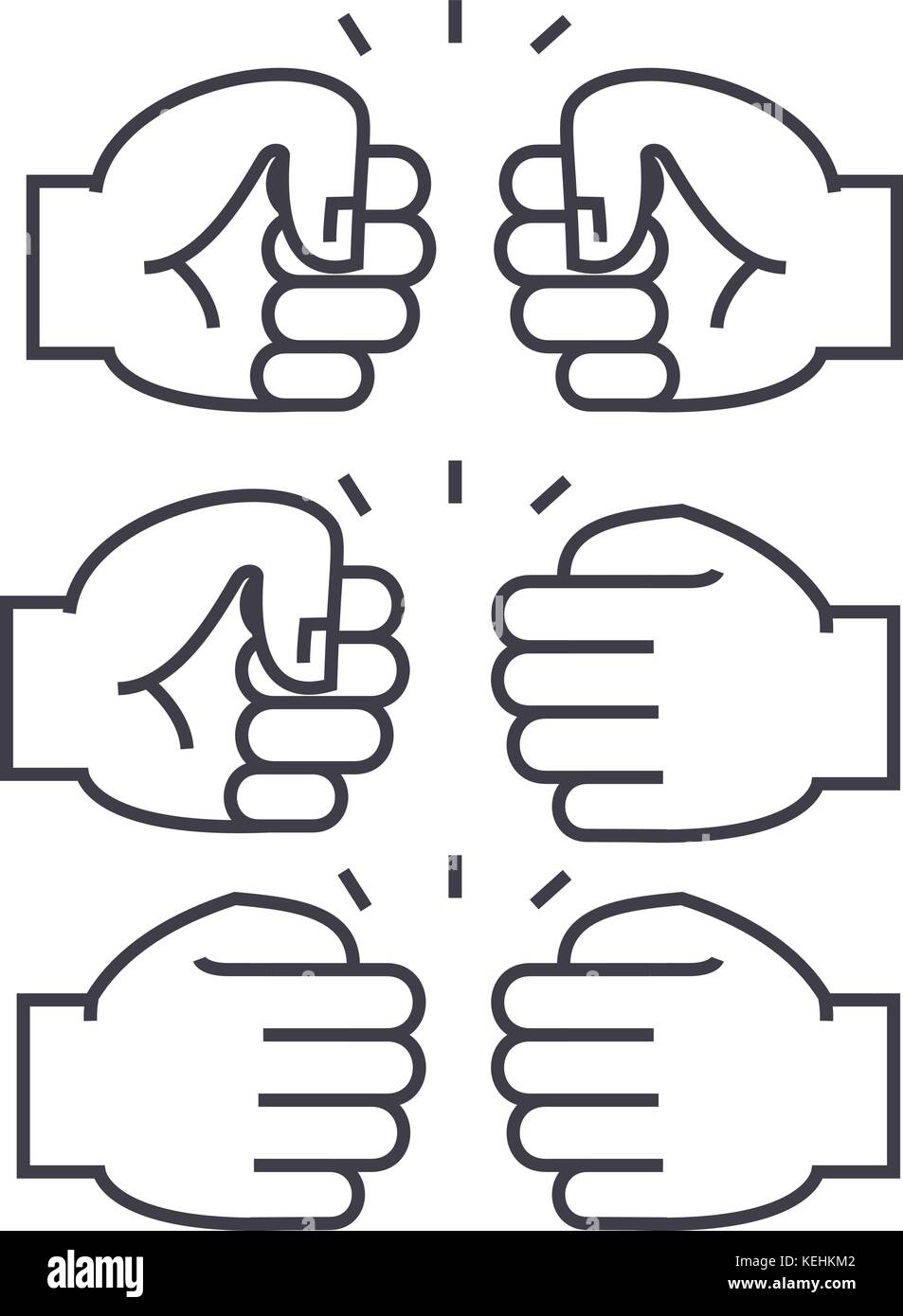 Fist bump icon hi-res stock photography and images - Alamy