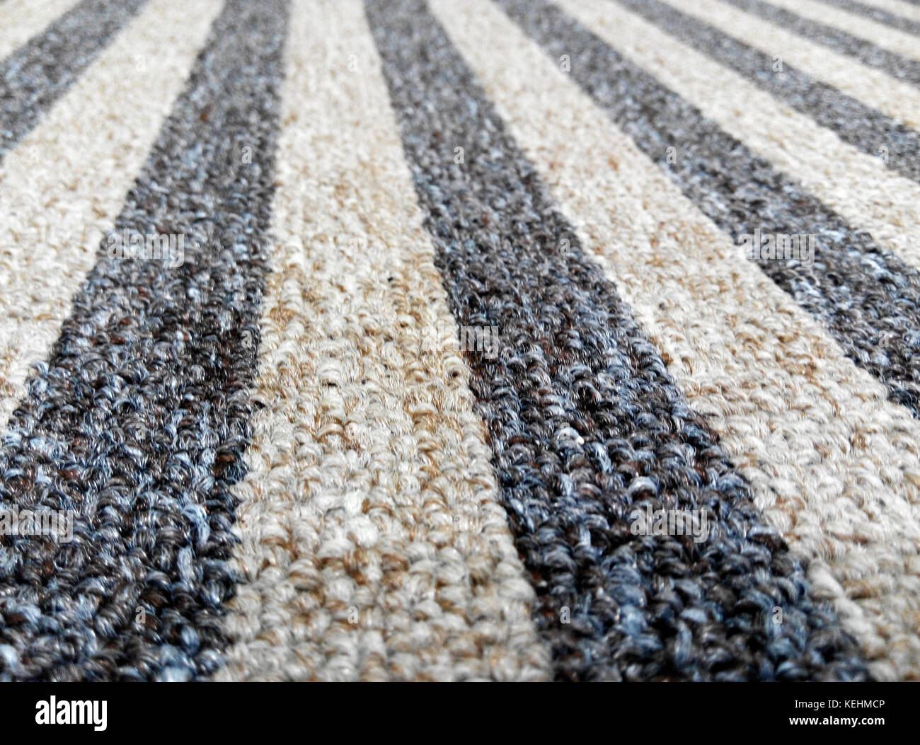 Blue and white color striped carpet Stock Photo - Alamy