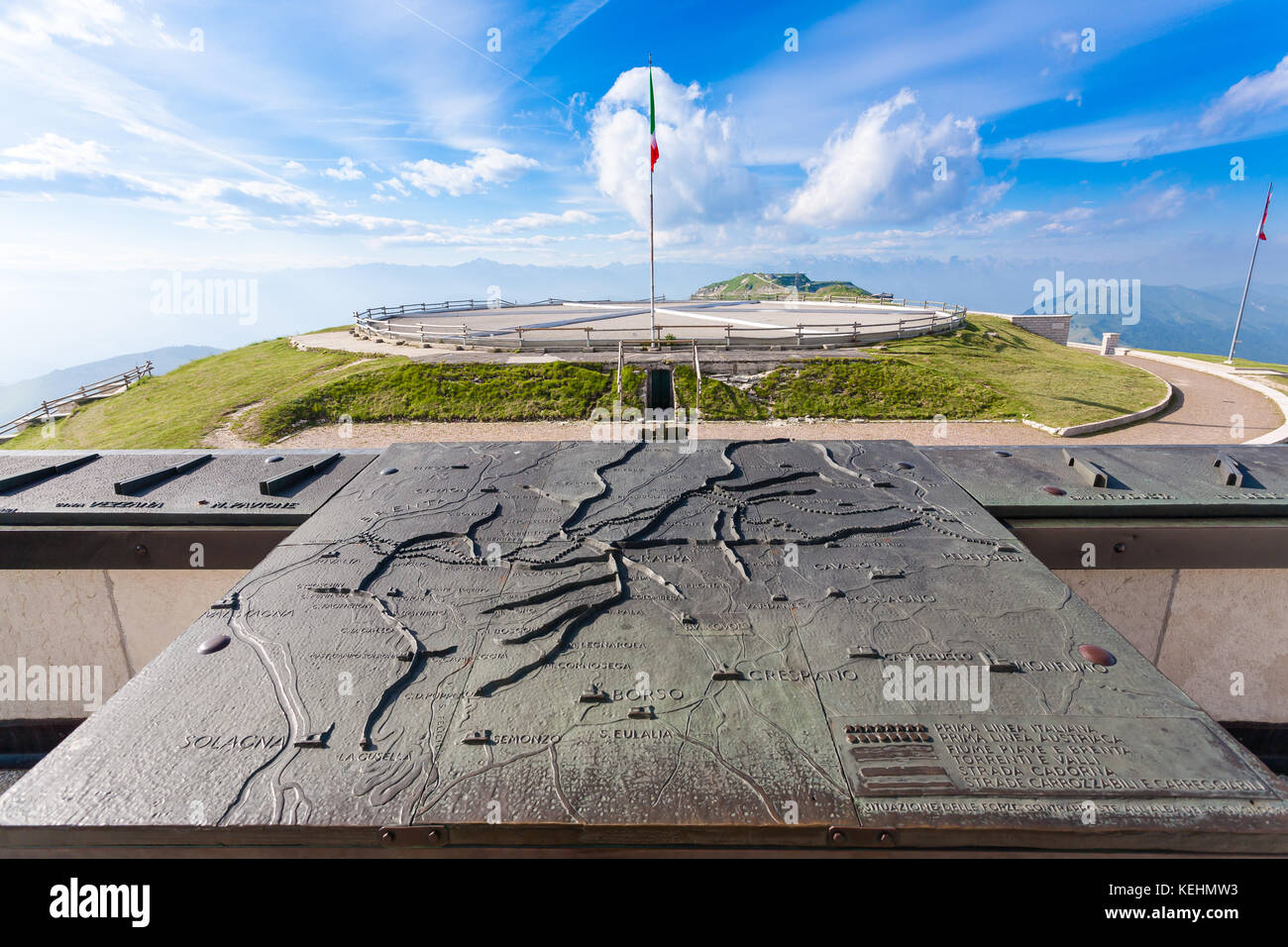 Italian landmark. First world war memorial from Monte Grappa, Italy ...