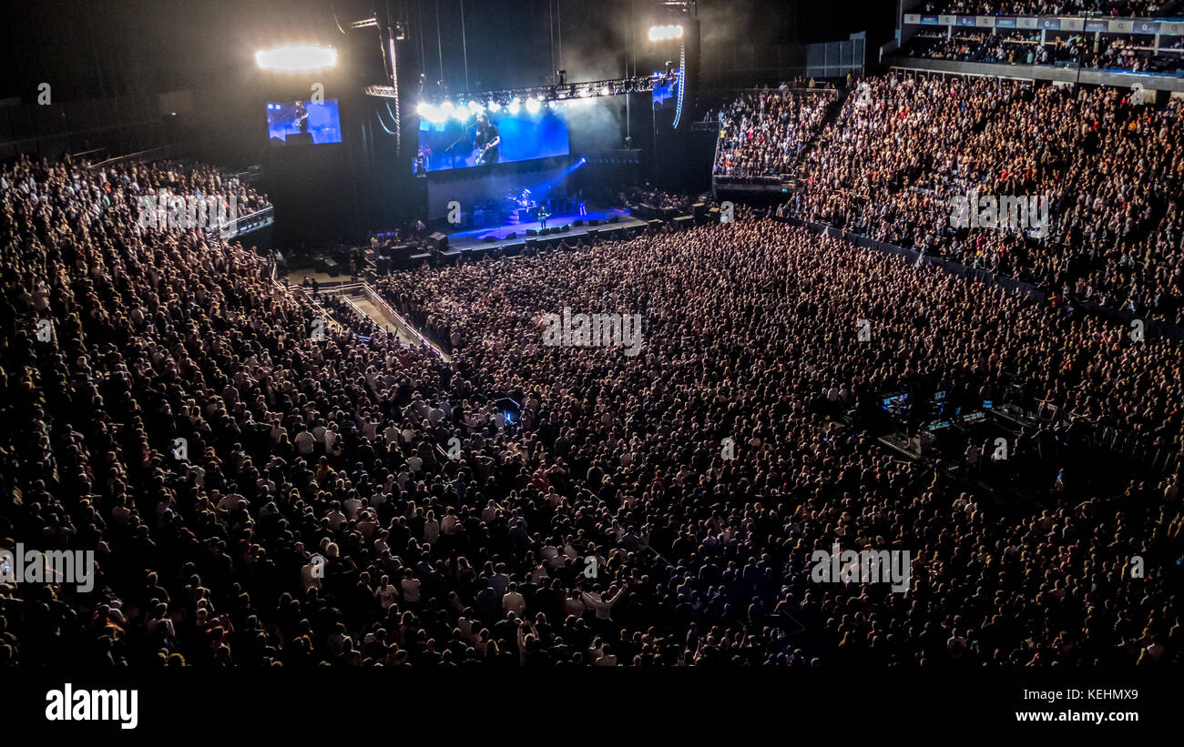 Foo Fighters crowd views at the O2 Arena Featuring: Foo Fighters, Dave ...