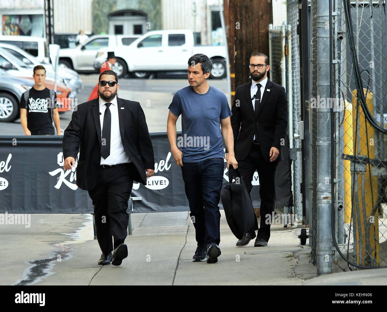 Nathan Fielder arrives at the ABC Studios for an appearance on 'Jimmy ...