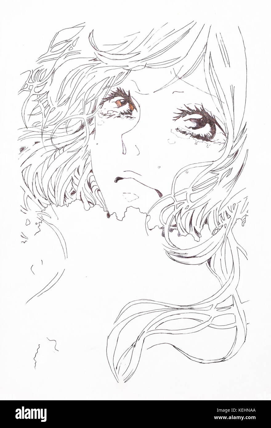 Japanese Anime Line Art