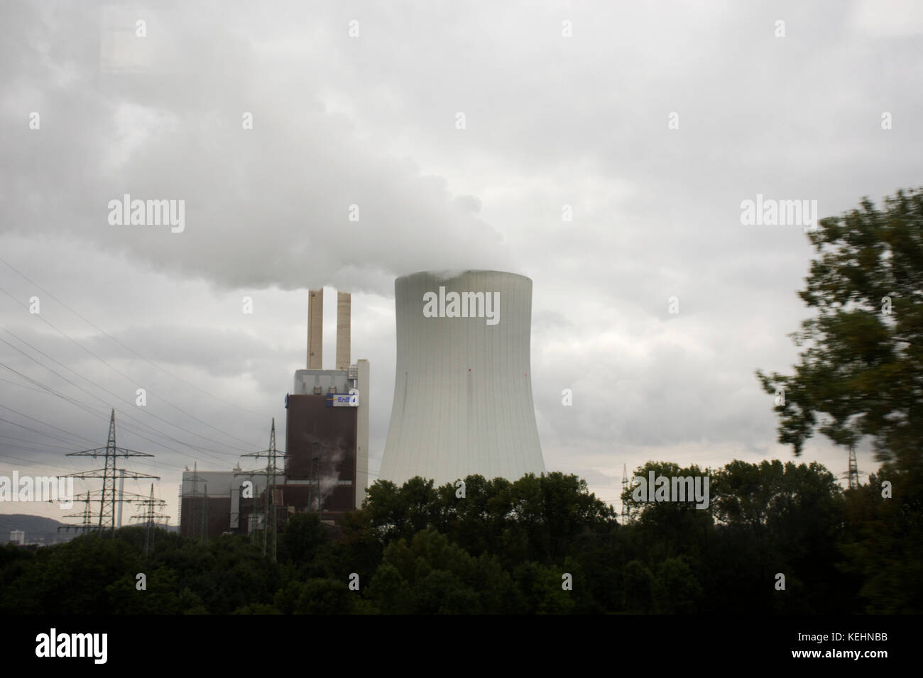 View landscape of A nuclear power plant or nuclear power station of ...