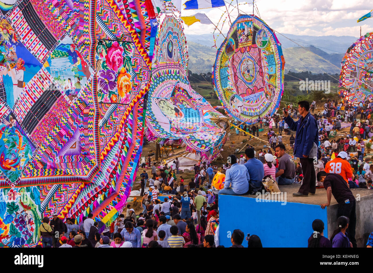 Santiago Sacatepequez, Guatemala - November 1, 2010: Visitors at Stock ...