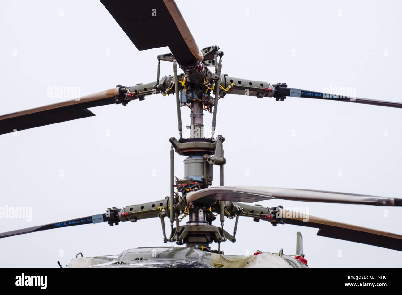 Screw and blades of a military helicopter. Transmission mechanism Stock ...