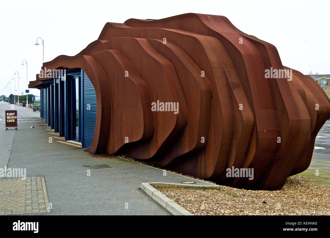 East Beach cafe on a grey day, Littlehampton, UK Stock Photo - Alamy
