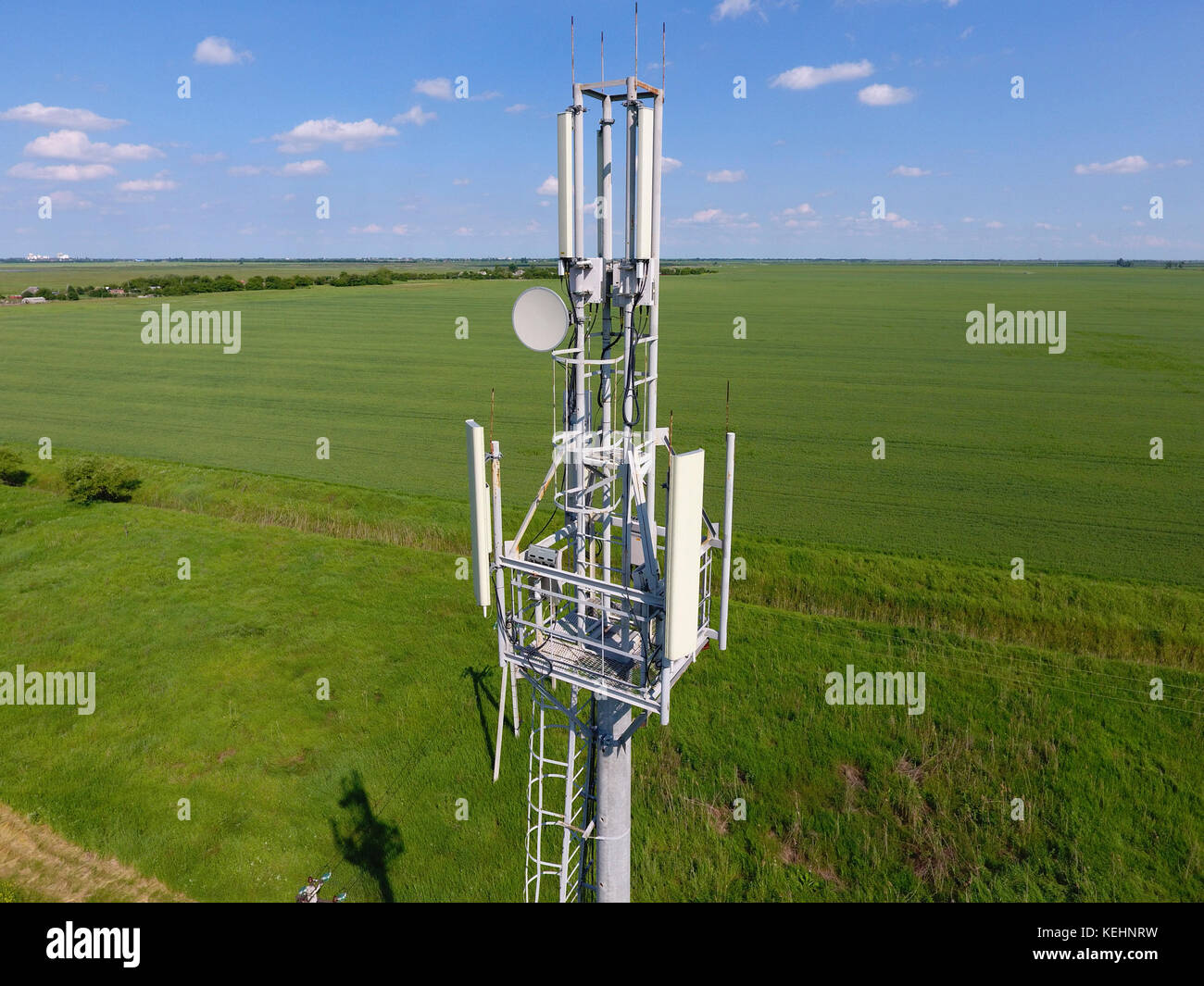 Cellular tower. Equipment for relaying cellular and mobile signal Stock ...