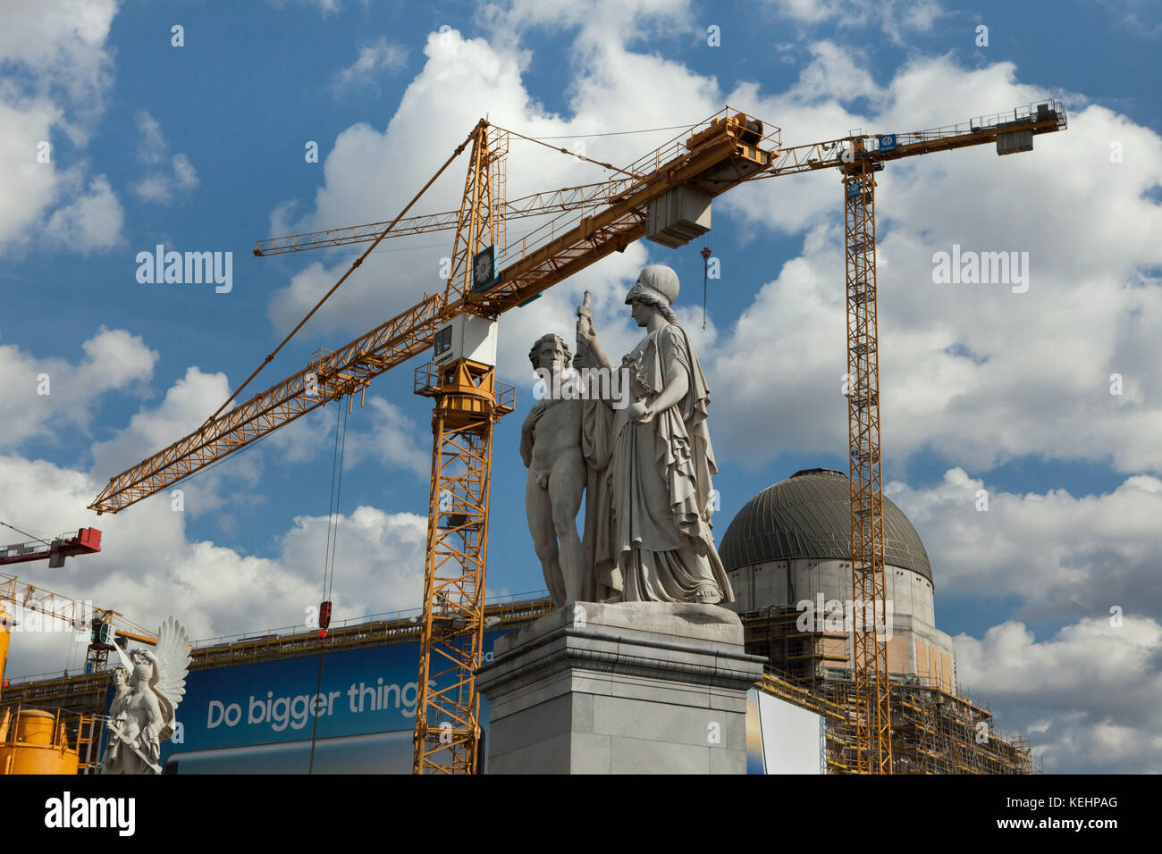 Construction works on the Berliner Schloss (Berlin Palace) in Berlin ...