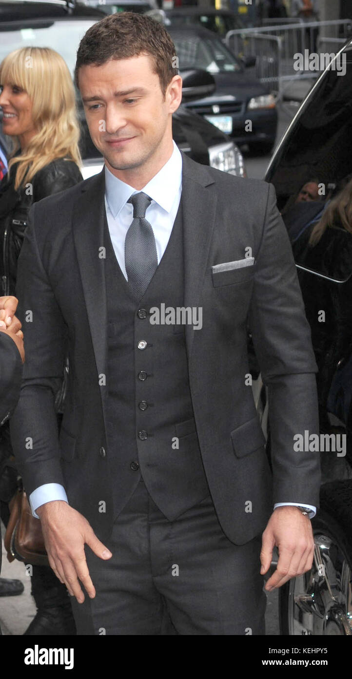 NEW YORK, NY - OCTOBER 26: Justin Timberlake visits 'Late Show With ...