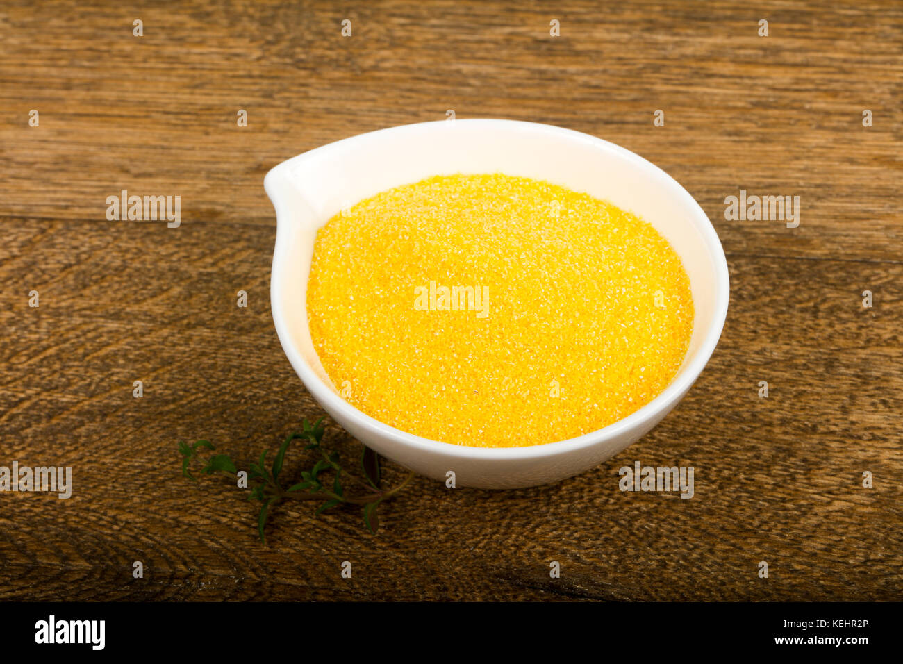 Raw polenta ready for cooking Stock Photo - Alamy