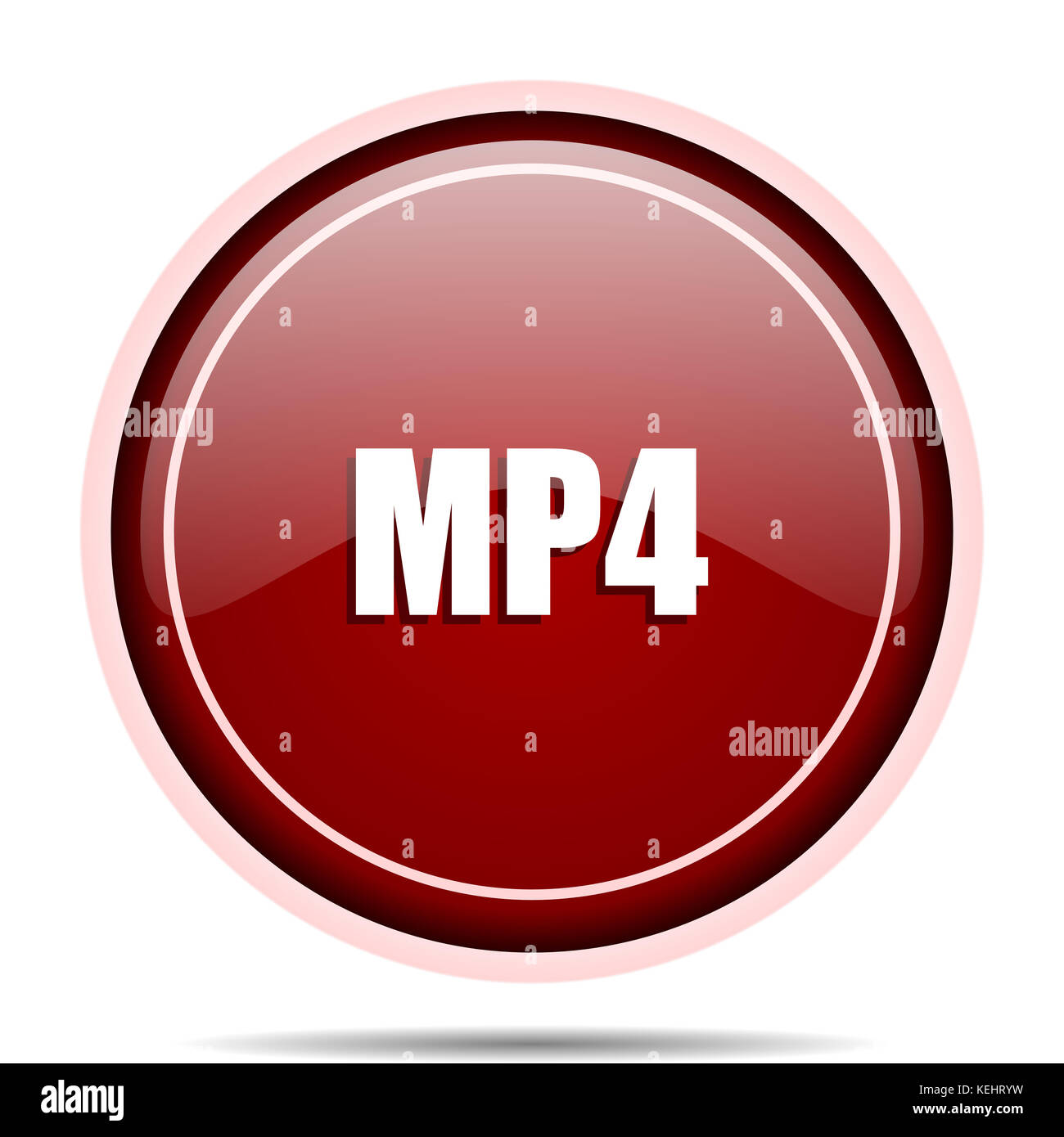 Mp4 icon sign round symbol hi-res stock photography and images - Alamy