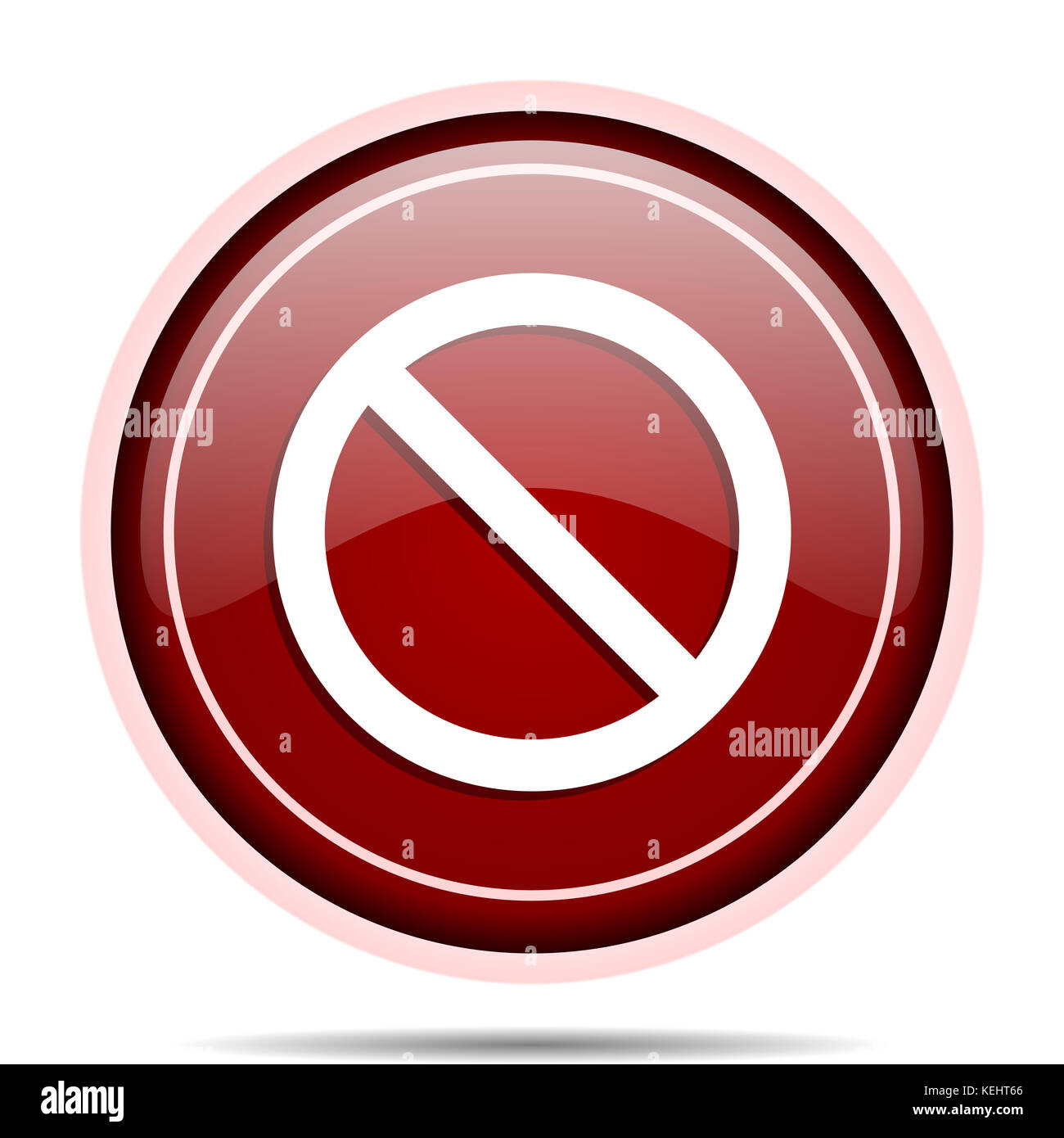Denied symbol circle icon hi-res stock photography and images - Alamy