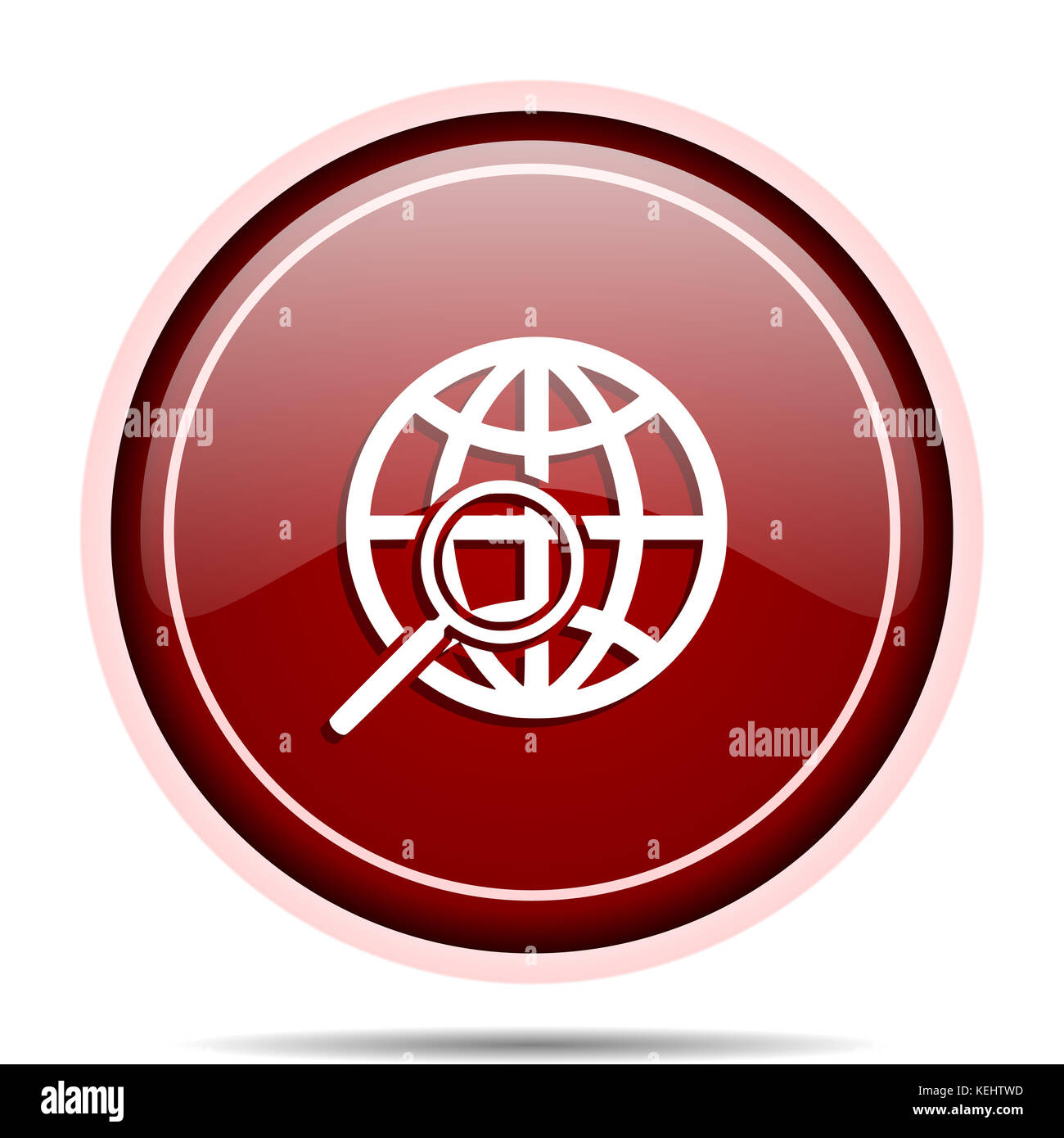 Find red circle web glossy hi-res stock photography and images - Alamy