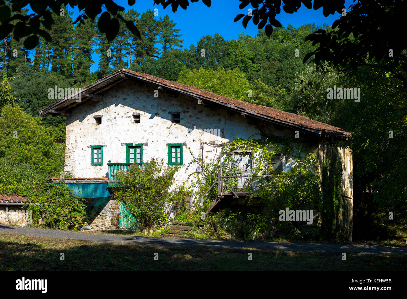 Traditional Basque architecture near Llodio in the Biskaia Basque ...