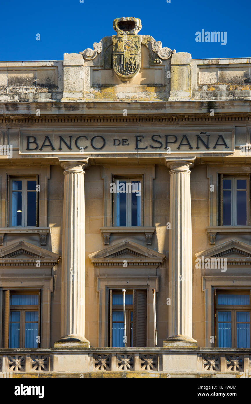 Bank of Spain, Banco de Espana, traditional architecture in the town of ...
