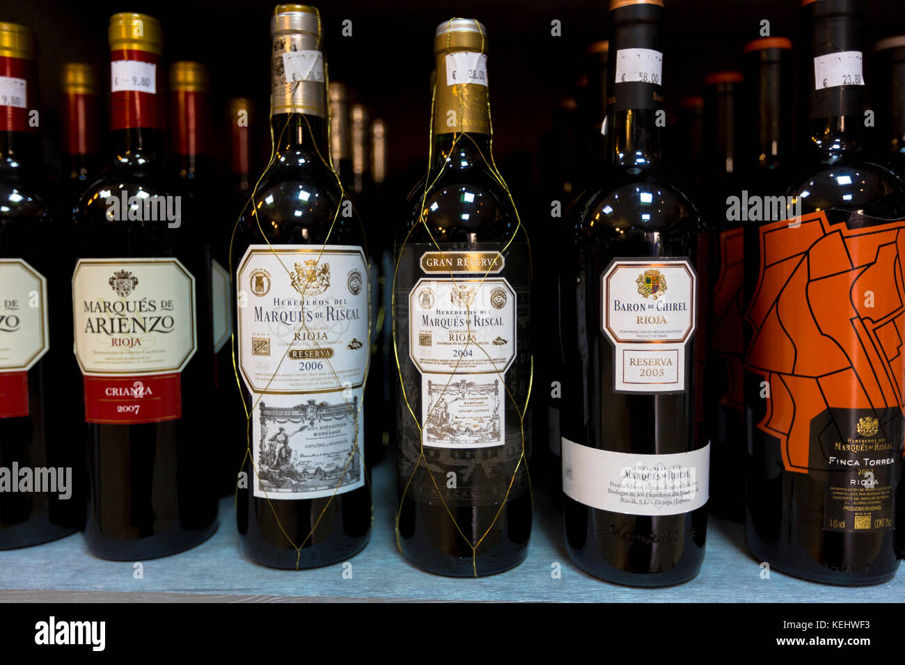 Spanish rioja wine bottles hi-res stock photography and images - Alamy