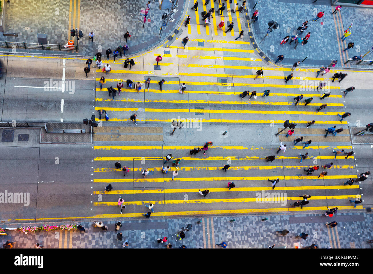 Zebra pedestrians group city hi-res stock photography and images - Alamy