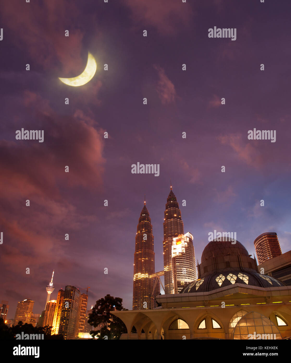 Night view of Kuala Lumpur city skyline, Malaysia Stock Photo - Alamy