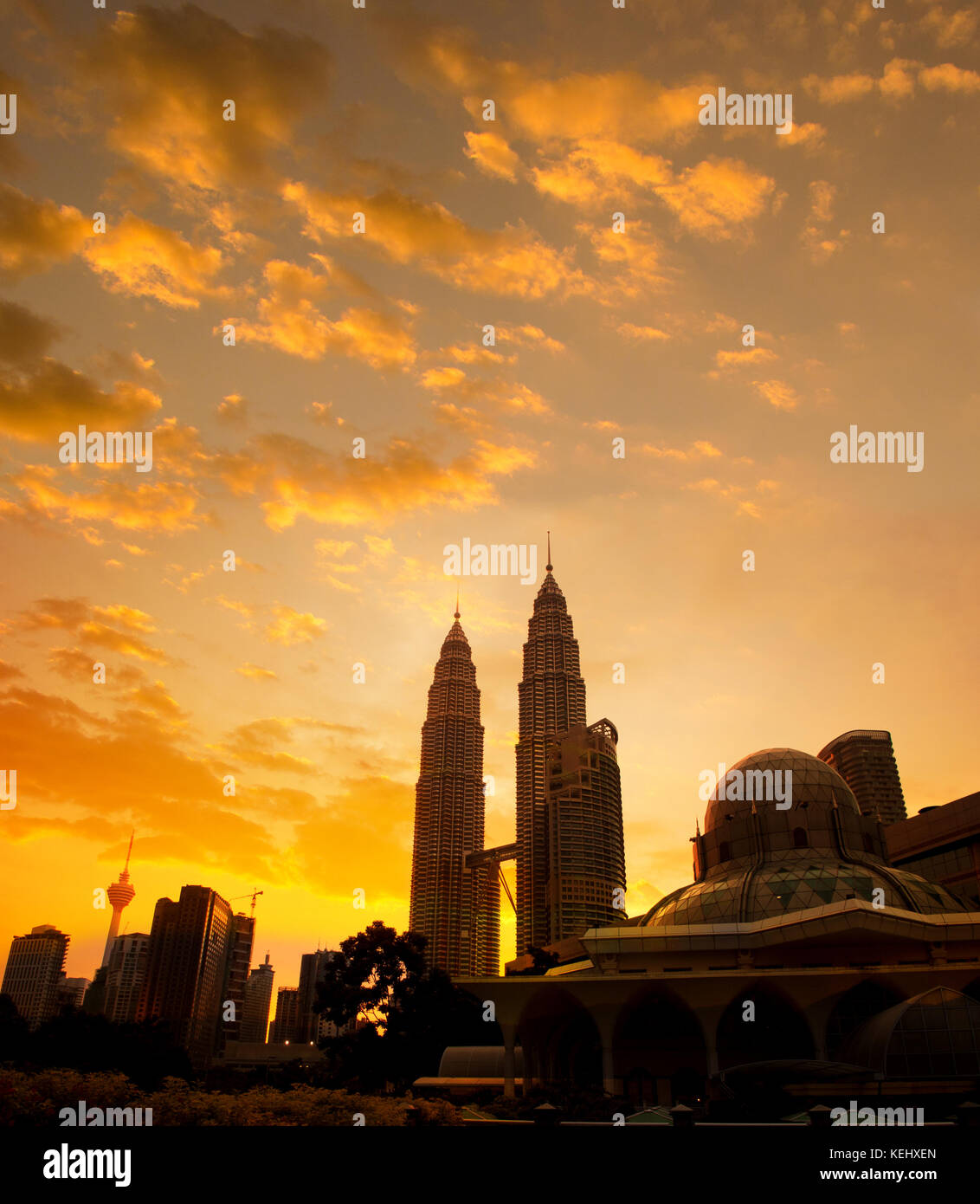 Sunset view of Kuala Lumpur city skyline, Malaysia Stock Photo - Alamy