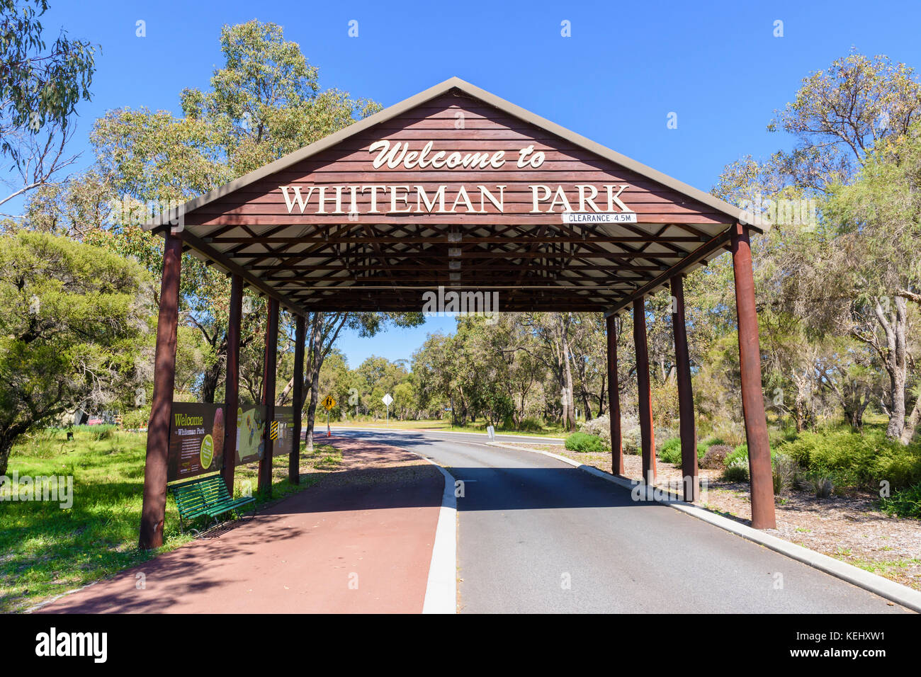 Entrance to Whiteman Park in the Swan Valley, Whiteman, Perth, Western ...