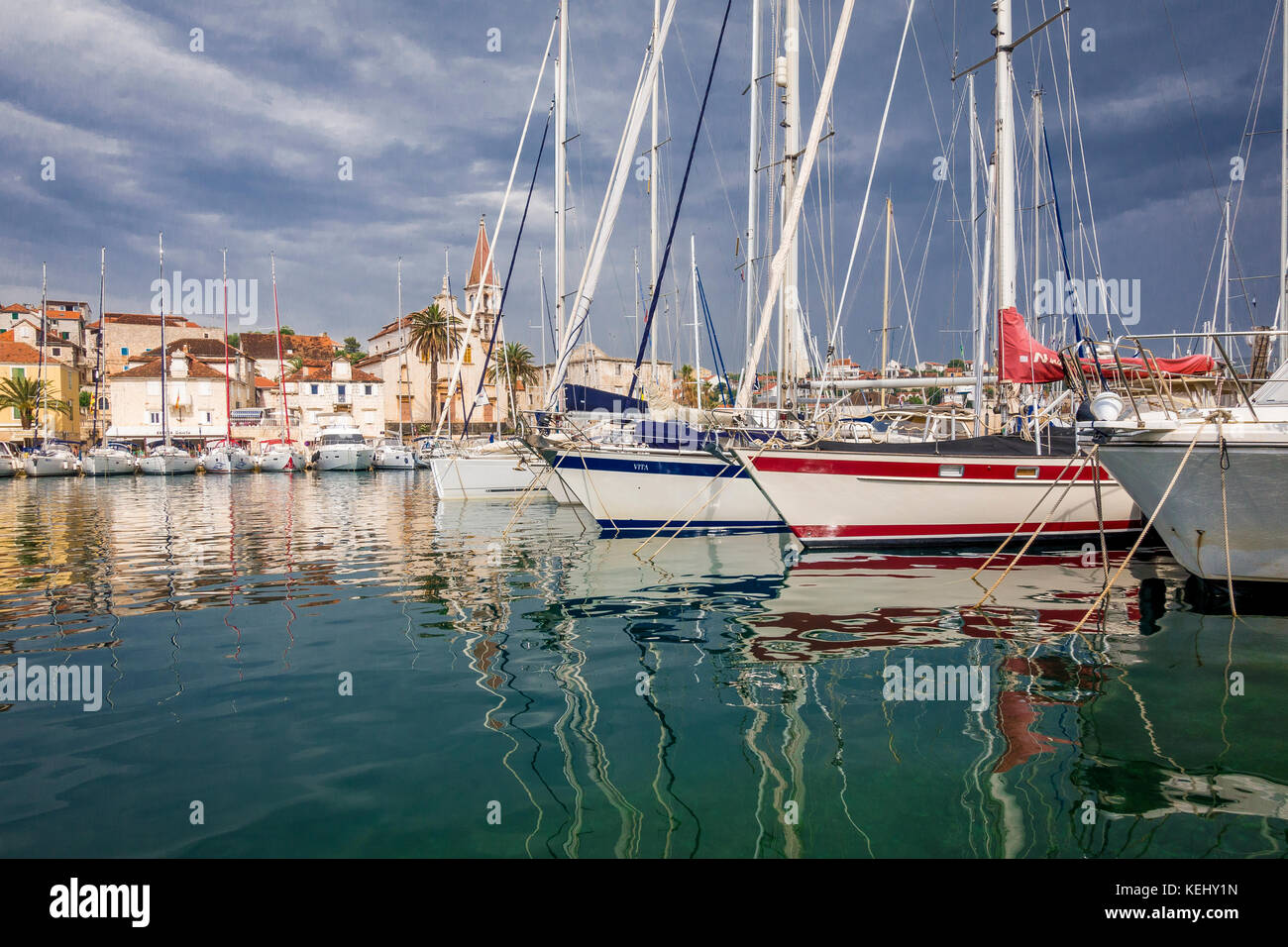 Marina in Vis, Croatia Stock Photo - Alamy