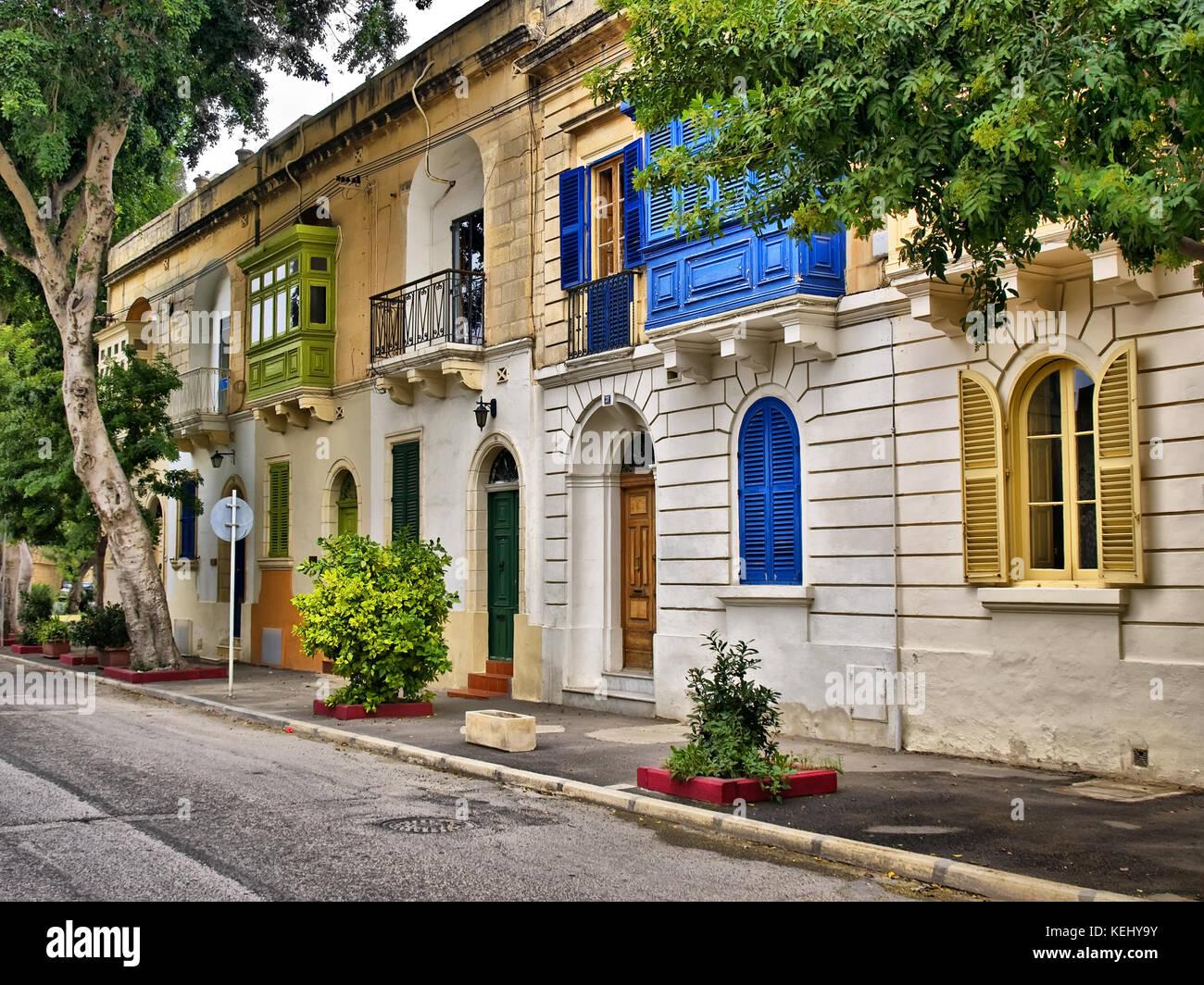 Typical quaint street in a Malta village Stock Photo - Alamy