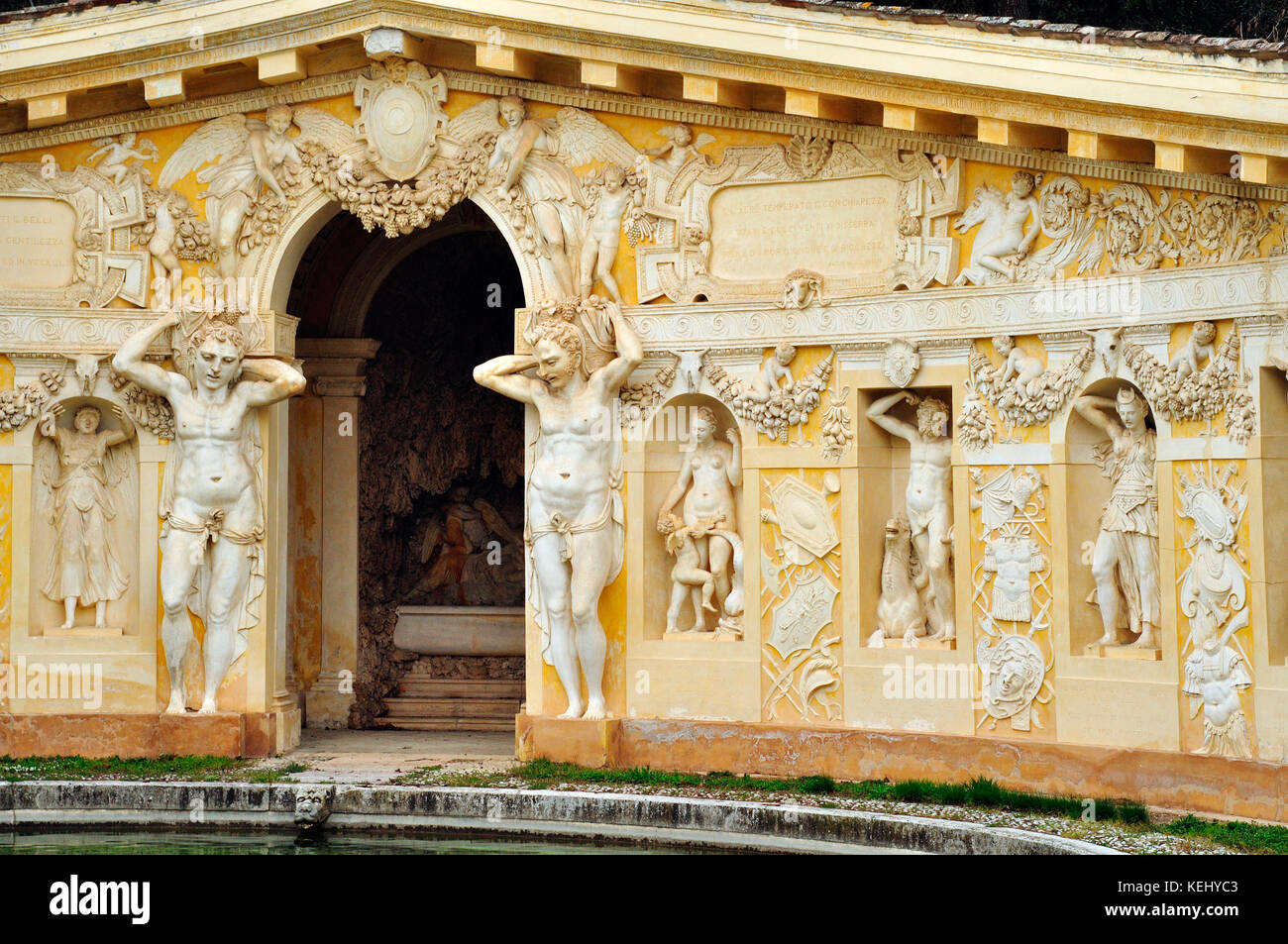 Italy, Veneto, Maser, Villa Barbaro designed by Andrea Palladio ...
